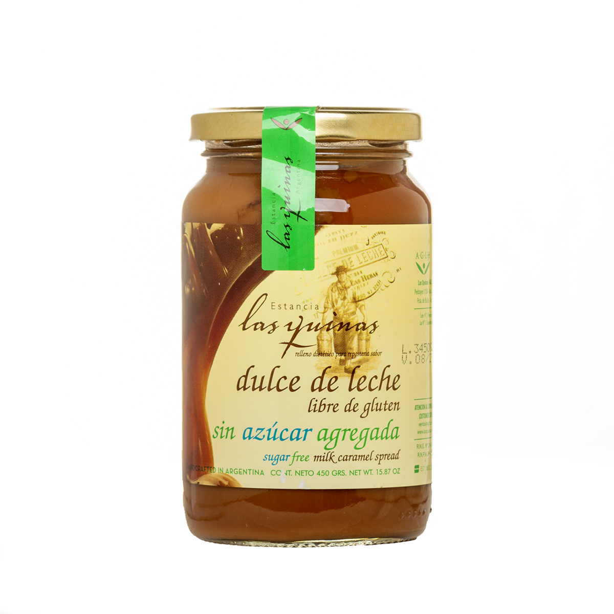 LAS QUINAS DULCE DE LECHE SIN AZUCAR 450 GR