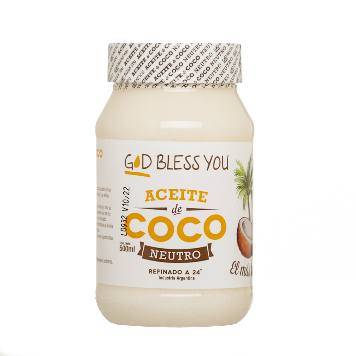 GOD BLESS YOU ACEITE DE COCO NEUTRO 500 ML